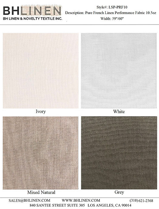 (Swatch) Pure Linen Performance 10.5 oz/y² Fabric – BH LINEN
