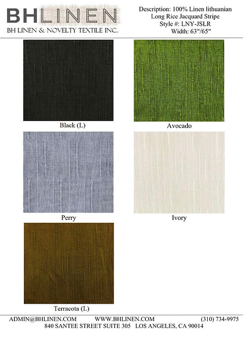 (Swatch) Pure Linen Long Rice Jacquard Stripe Fabric [LNY-JSLR] – BH LINEN