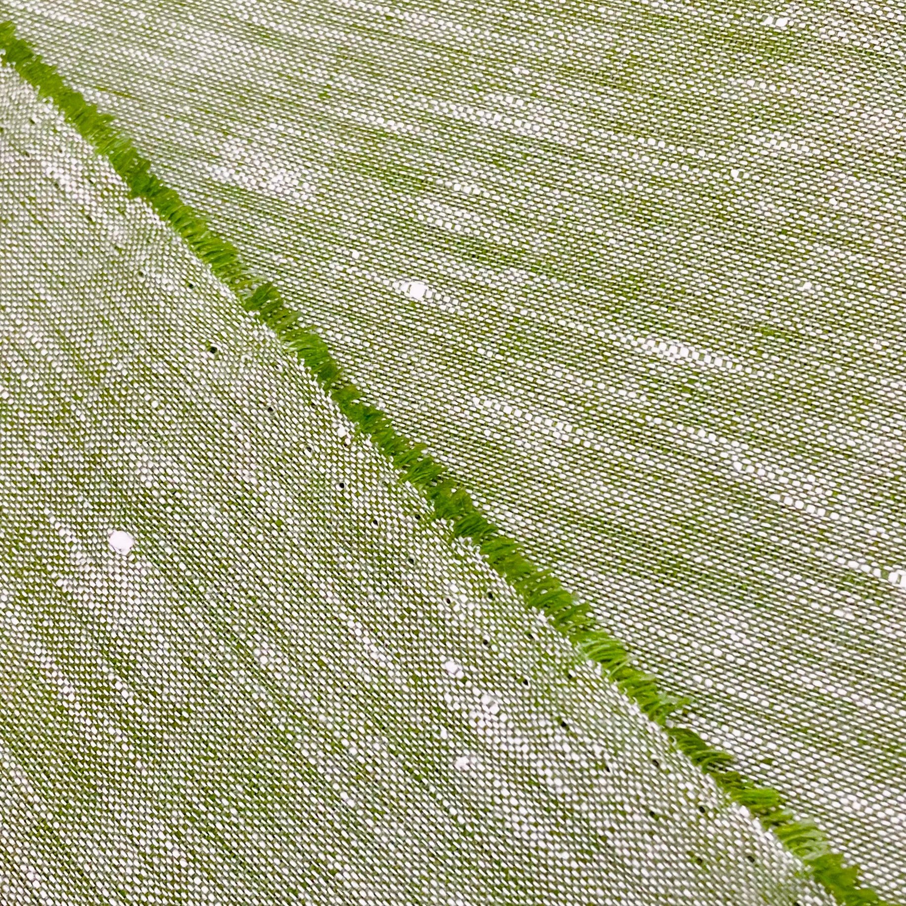 Pure Linen Fabric 2-Tone Melange 6 oz/y² [LSP-L060M] Green/Ivory – BH LINEN