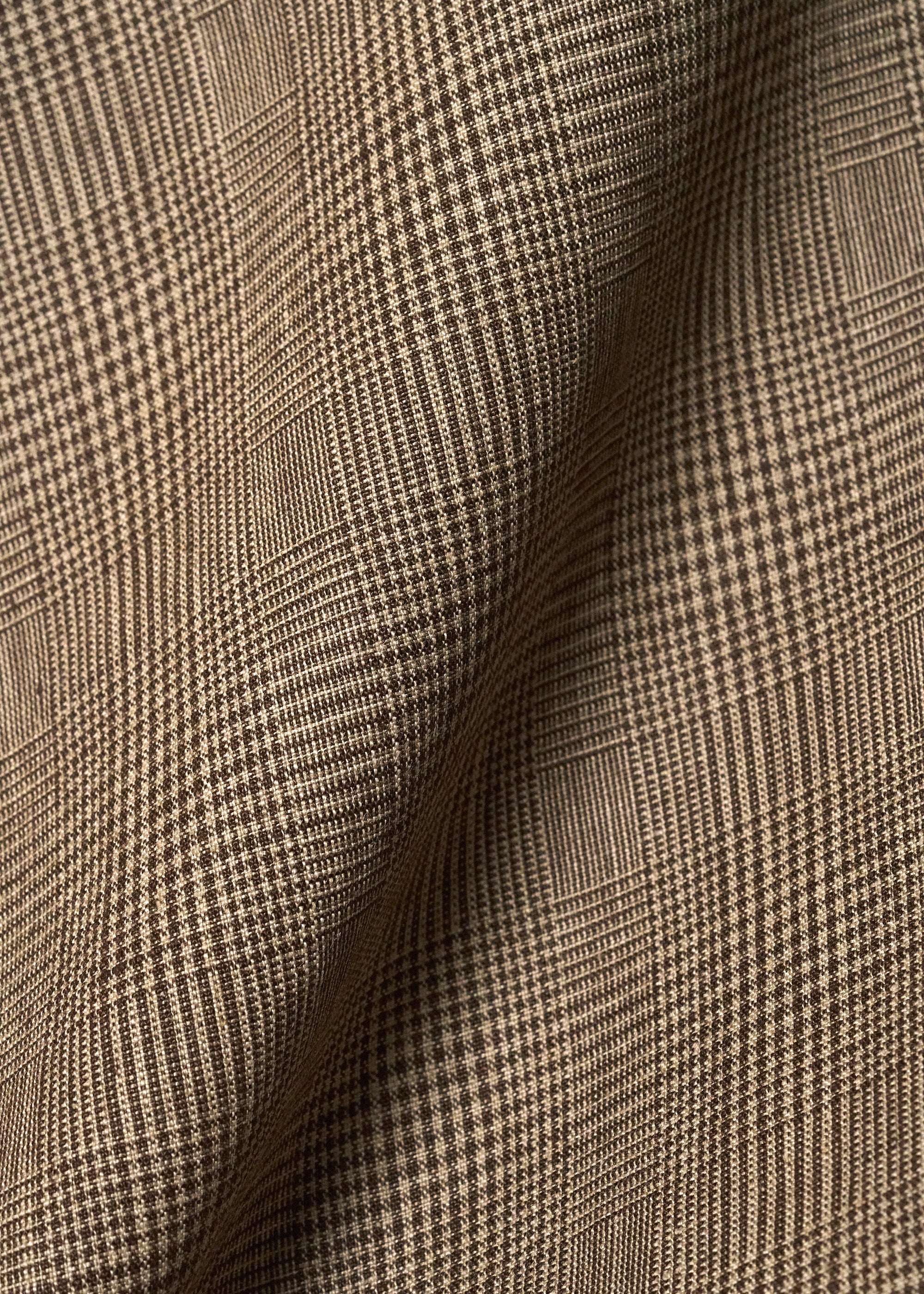 Pure Linen Houndstooth Plaid 2-Tone Brown/Mocha [LNY-HP2T] – BH LINEN